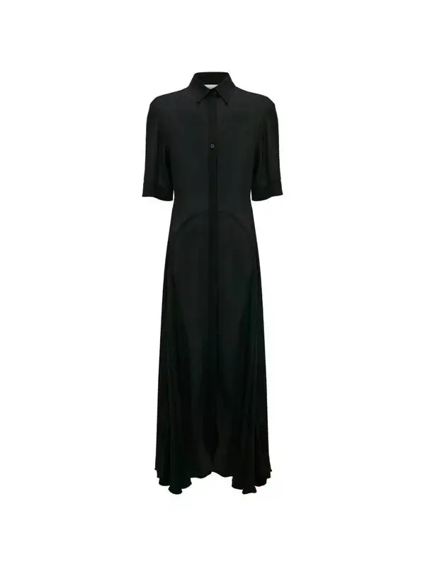 Victoria Beckham Panelled Short-sleeve Midi Dress
