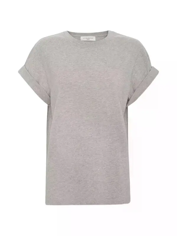 Victoria Beckham Tilly Rolled-sleeve T-shirt - Grey