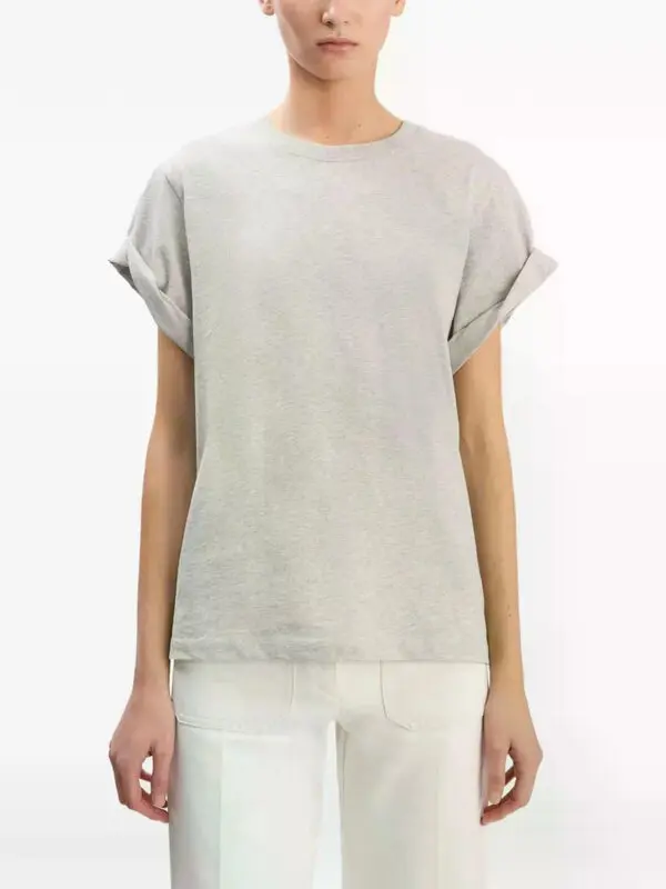 Victoria Beckham Tilly Rolled-sleeve T-shirt - Grey
