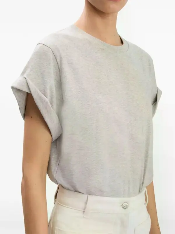 Victoria Beckham Tilly Rolled-sleeve T-shirt - Grey