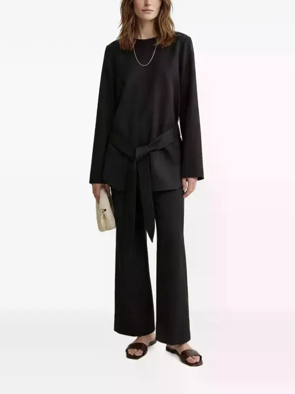 TOTEME Belted Long-sleeve Top