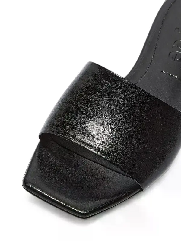 AeydĒ Anna Square-toe Leather Slides