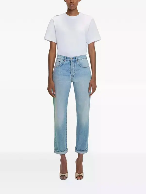 Victoria Beckham Light Wash Straight Leg Jeans