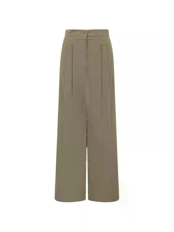 Max Mara Pleated Buttoned Cotton Trousers