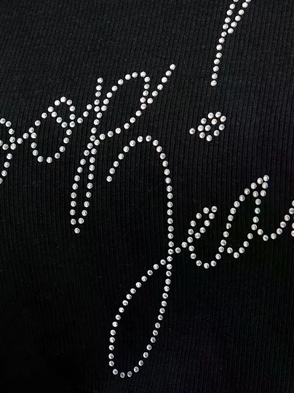 JOOP! Rhinestone Logo Ribbed T-shirt
