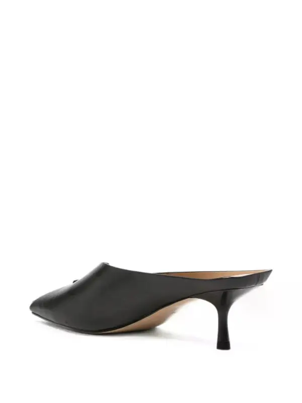 ADRIANNA FERETTI Leather Mules - Black
