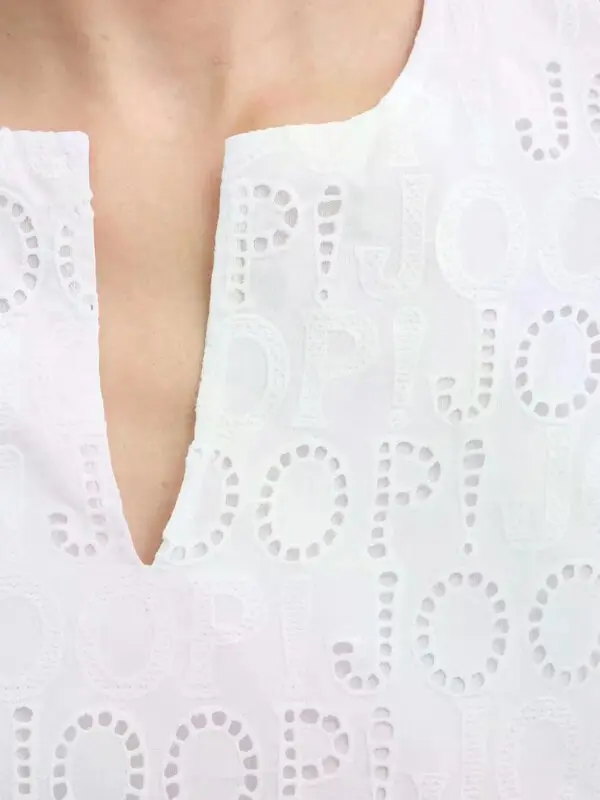 JOOP! Beljana Broderie Anglaise Logo Print Top