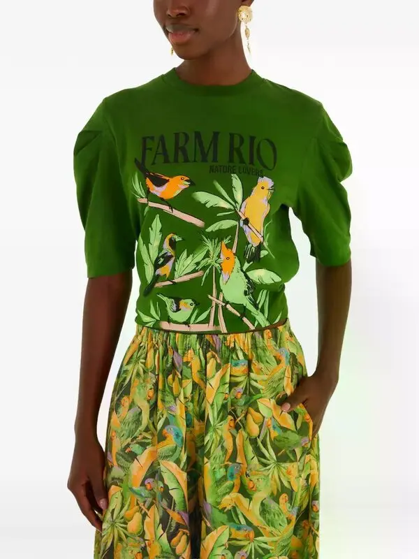 Farm Rio Puff Sleeve Graphic T-shirt