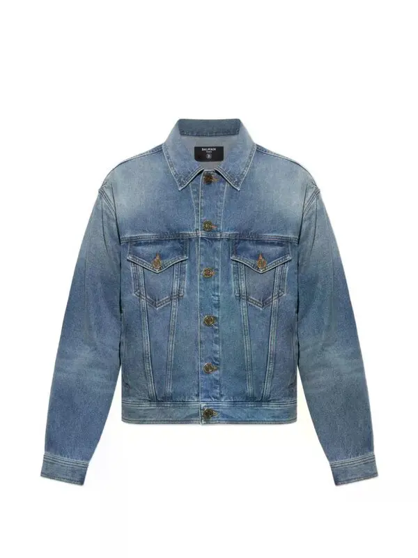 Balmain Logo-embossed Denim Jacket