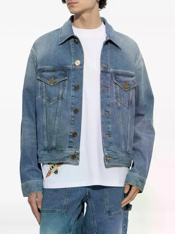Balmain Logo-embossed Denim Jacket