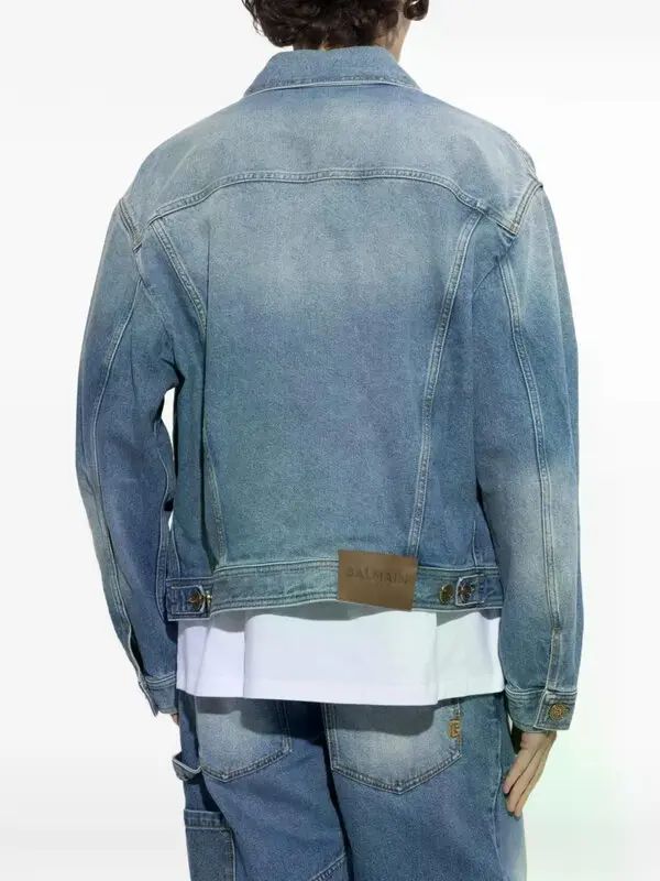 Balmain Logo-embossed Denim Jacket