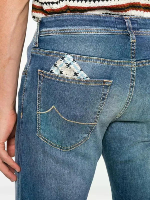 Jacob Cohen Bard Logo-patch Slim-fit Denim Jeans - Blue