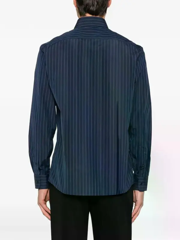 Brunello Cucinelli Pinstripe-print Long-sleeve Shirt