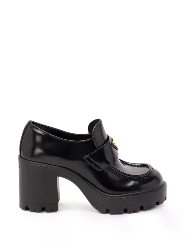 Prada Logo Plaque Chunky Sole Loafers