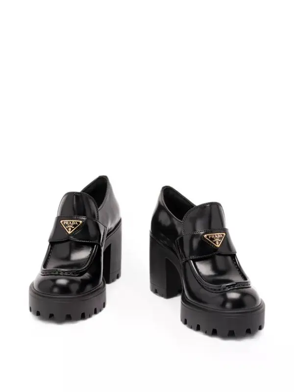 Prada Logo Plaque Chunky Sole Loafers