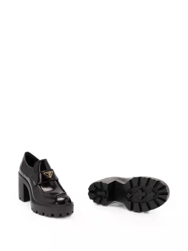 Prada Logo Plaque Chunky Sole Loafers