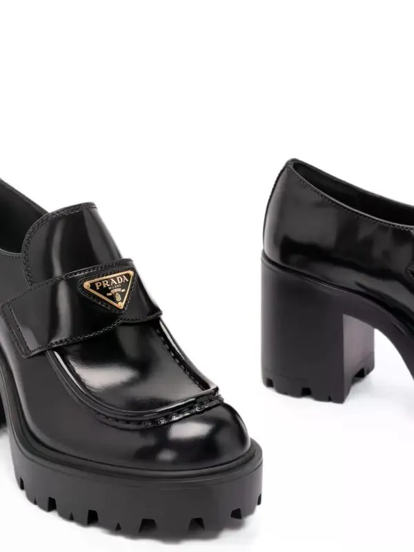 Prada Logo Plaque Chunky Sole Loafers