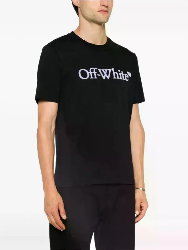 Off-White Logo-embroidered Cotton T-shirt