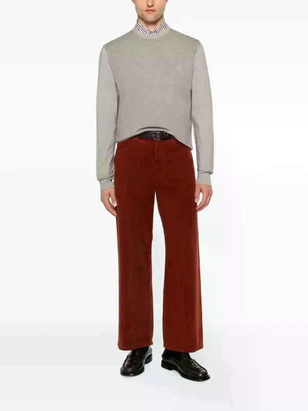 Etro Pegaso Embroidered Waffle-knit Sweater