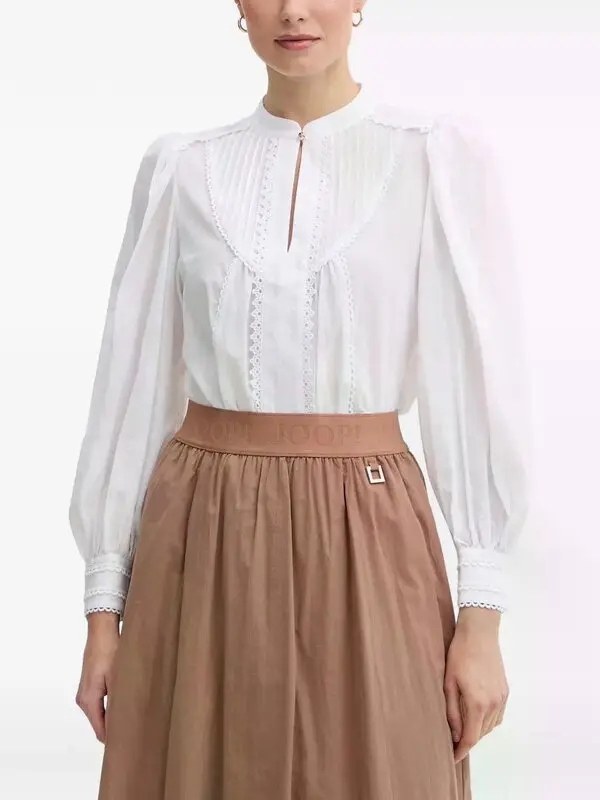 JOOP! Bionda Pleated Blouse With Long Puff Sleeves
