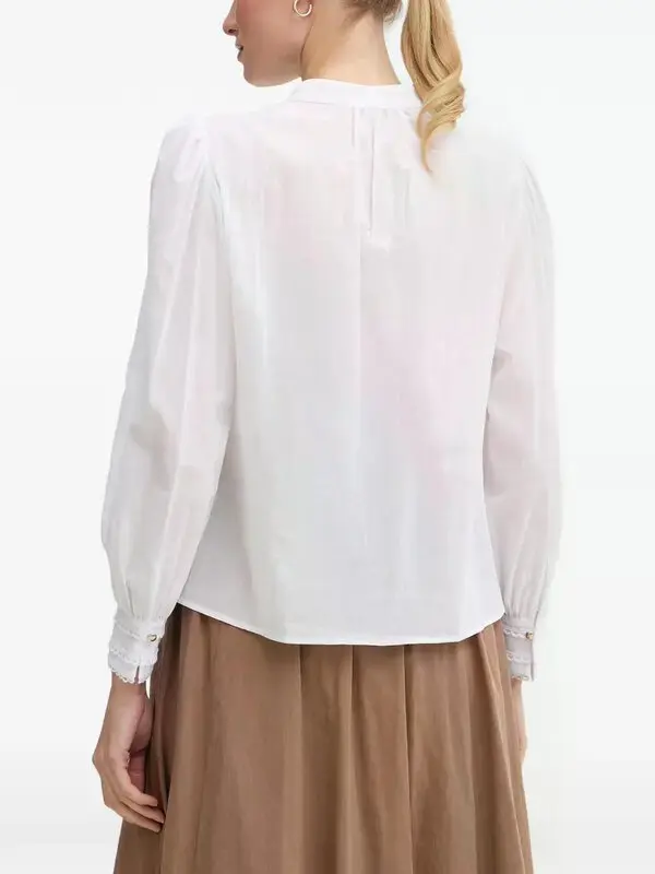 JOOP! Bionda Pleated Blouse With Long Puff Sleeves