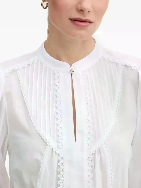 JOOP! Bionda Pleated Blouse With Long Puff Sleeves