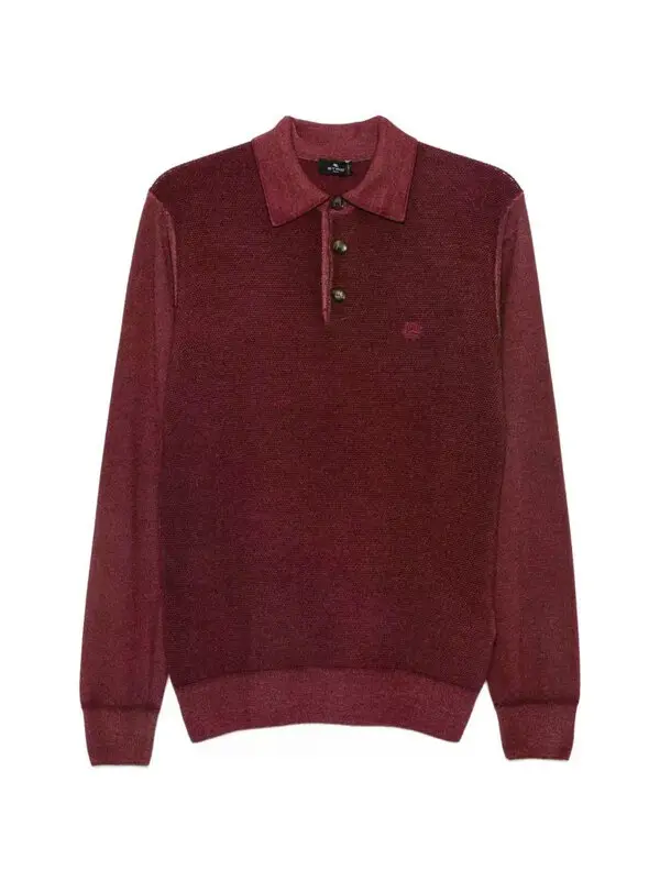 Etro Embroidered Logo Polo Sweater