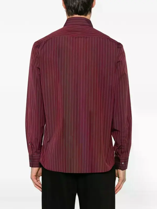 Brunello Cucinelli Pinstripe-pattern Long-sleeve Shirt