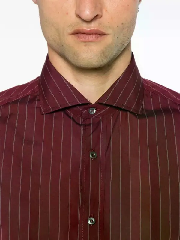 Brunello Cucinelli Pinstripe-pattern Long-sleeve Shirt