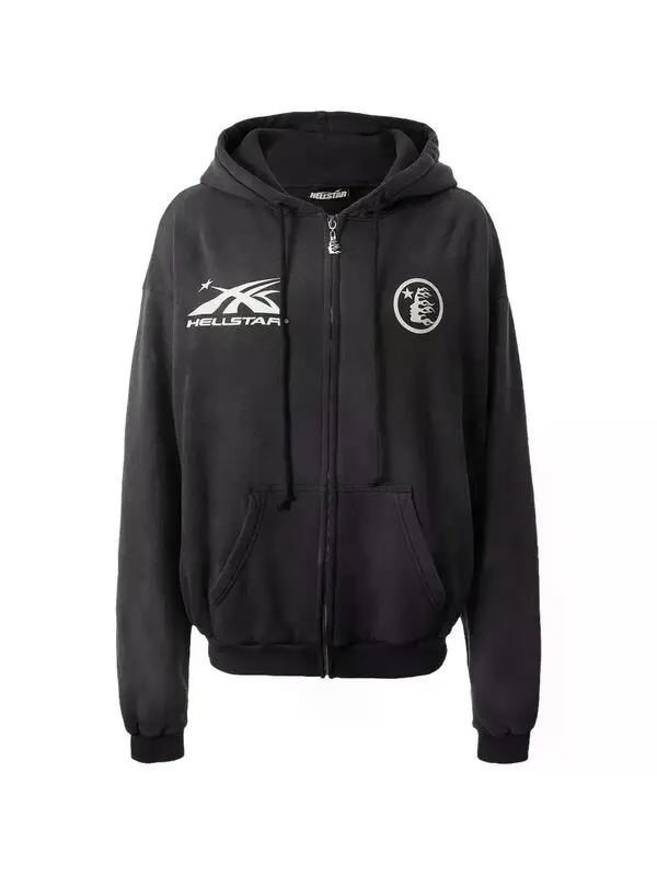 HELLSTAR Logo-print Zip-up Hoodie