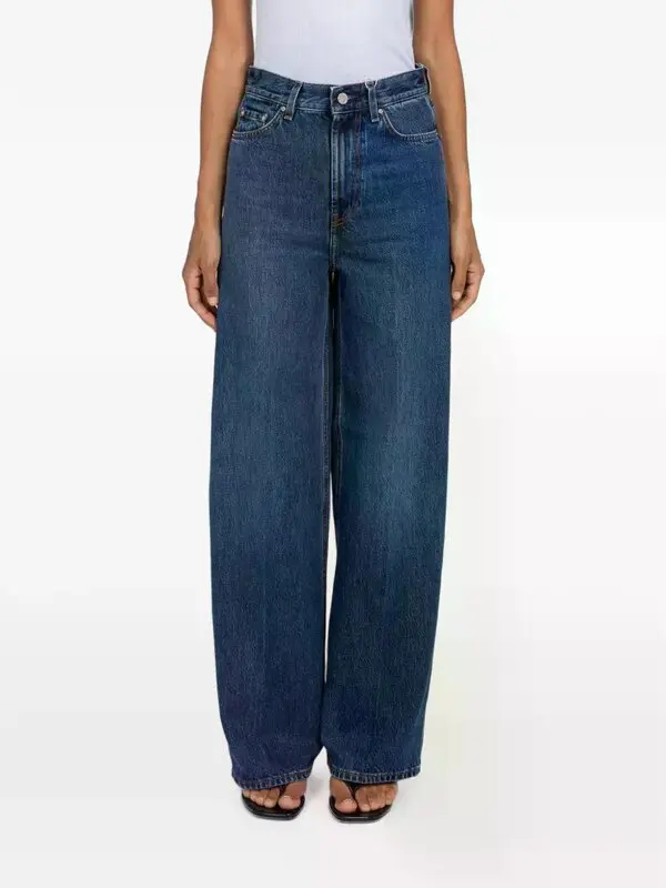 TOTEME Pleated Wide-leg Jeans - Blue