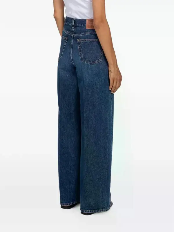 TOTEME Pleated Wide-leg Jeans - Blue