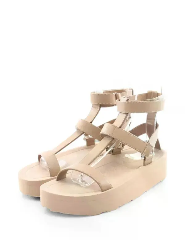 Hermès Enid Leather Platform Sandals
