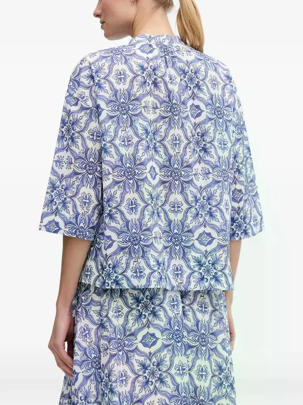 JOOP! Beyda Blouse With Tie Neck And 3/4 Sleeves