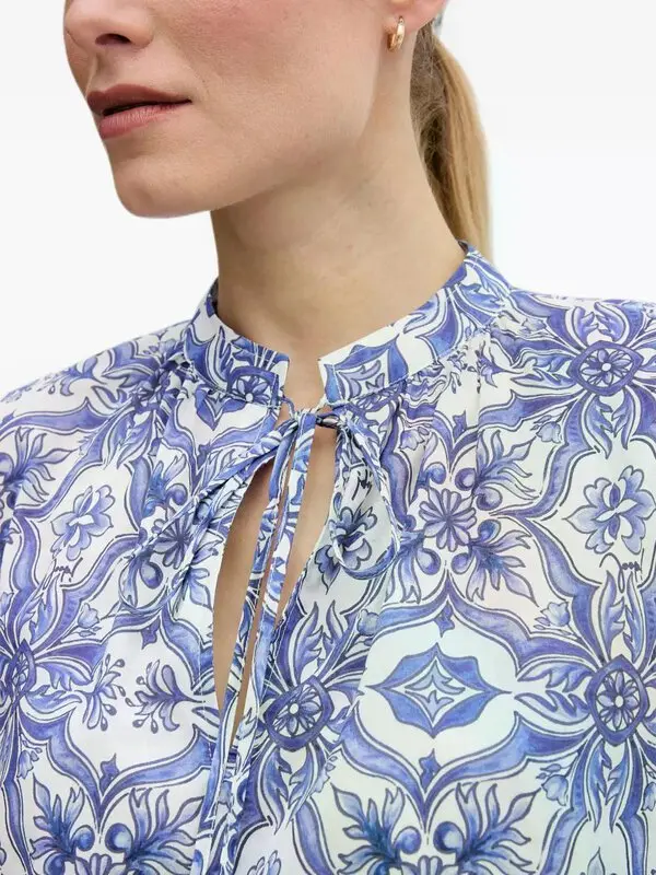 JOOP! Beyda Blouse With Tie Neck And 3/4 Sleeves