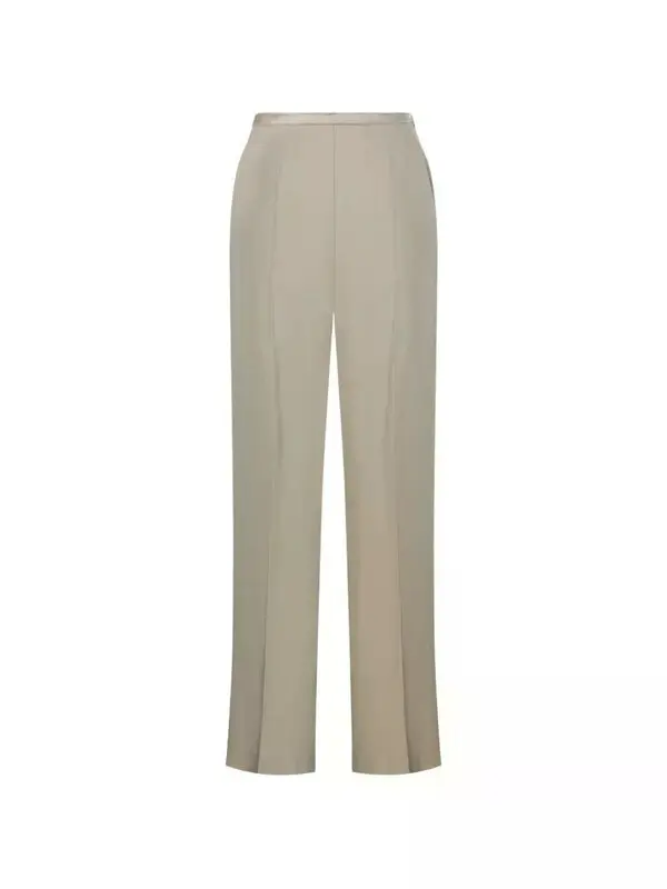 FORTE_FORTE Pressed Crease Wide-leg Trousers - Neutrals