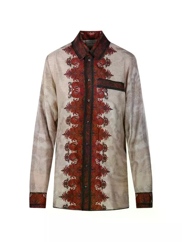 PIERRE-LOUIS MASCIA Paisley Print Button-down Shirt