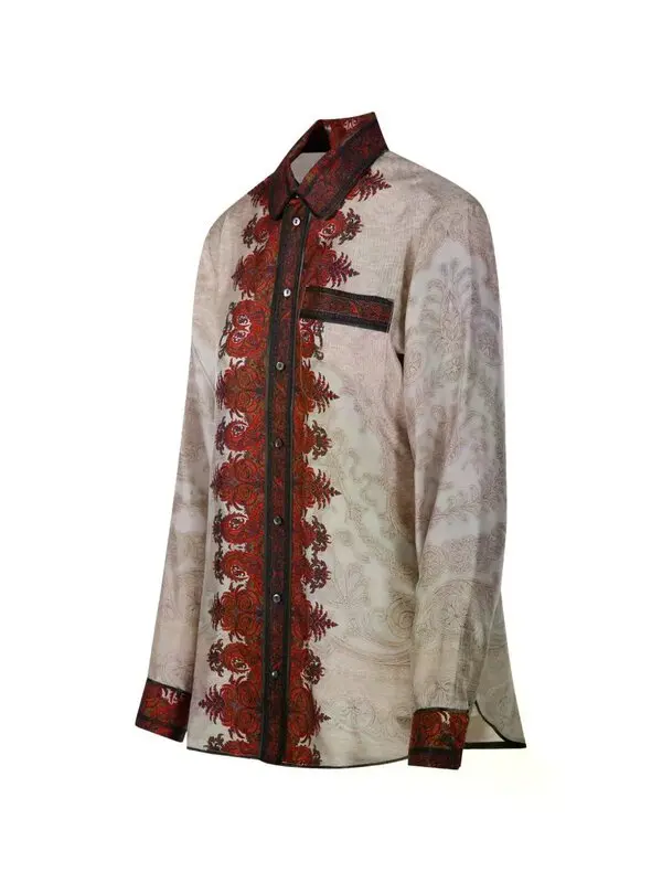 PIERRE-LOUIS MASCIA Paisley Print Button-down Shirt