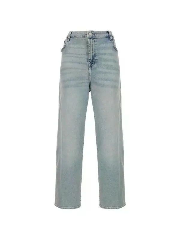 7 For All Mankind Faded Effect Straight Leg Jeans