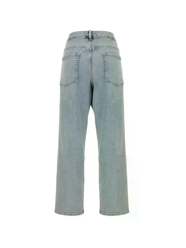 7 For All Mankind Faded Effect Straight Leg Jeans