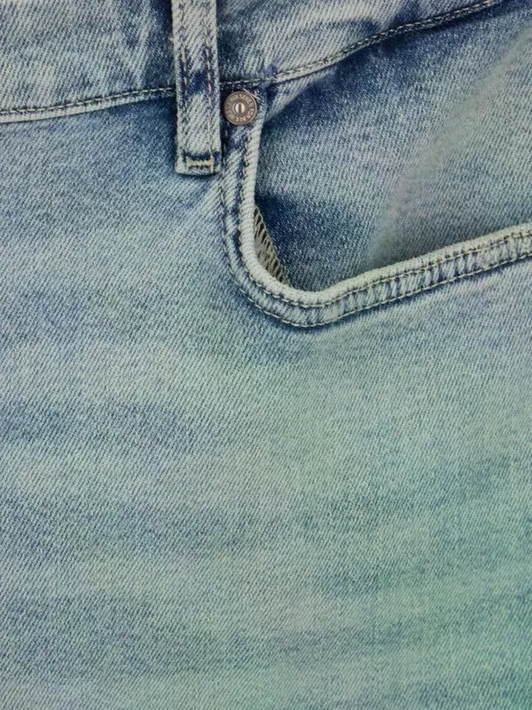 7 For All Mankind Faded Effect Straight Leg Jeans