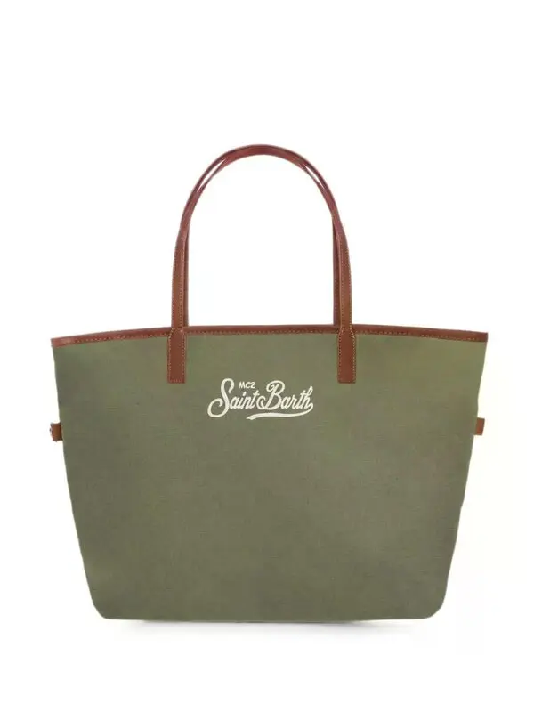 MC2 SAINT BARTH Logo Embroidered Tote Bag - Green