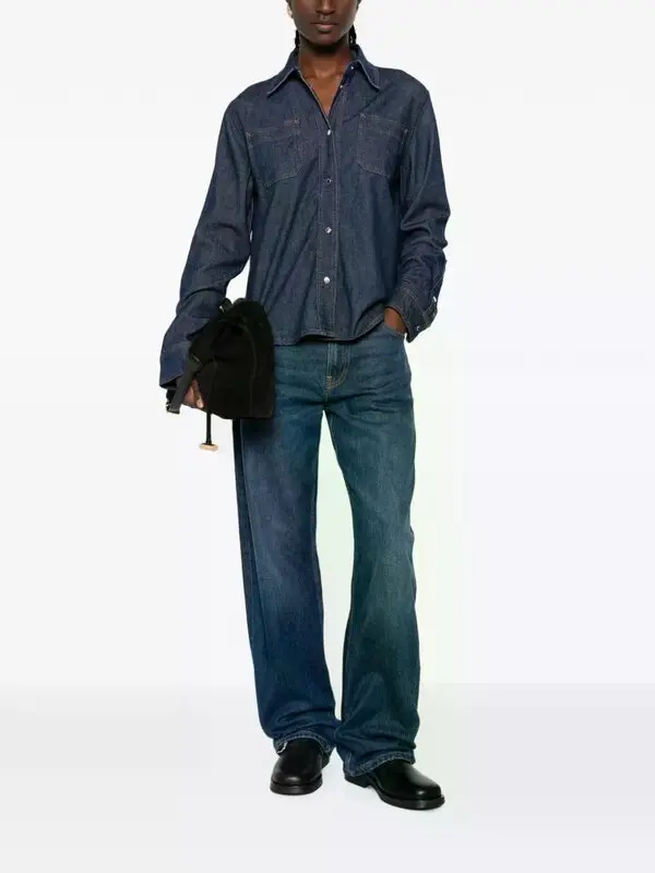 7 For All Mankind Utility Classic Patch-pocket Denim Shirt