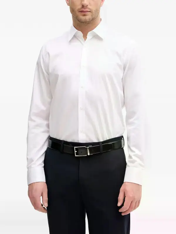 JOOP! Cornflower Pierce Logo-pattern Long-sleeved Shirt