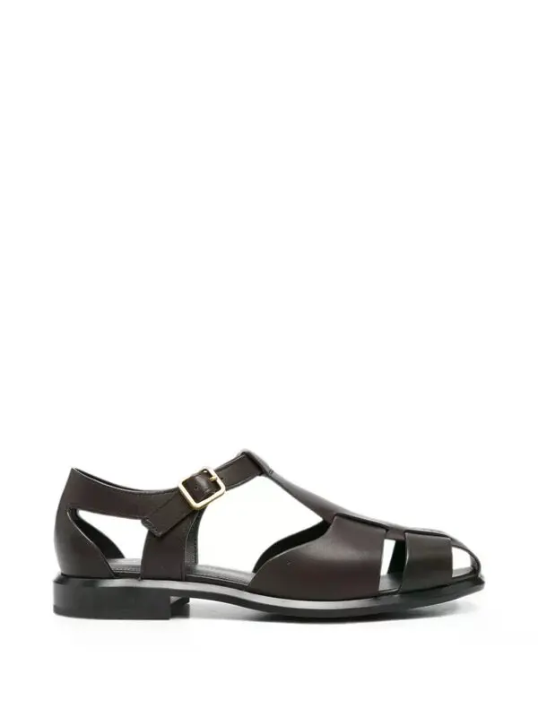 ADRIANNA FERETTI Leather Side-buckle Sandals
