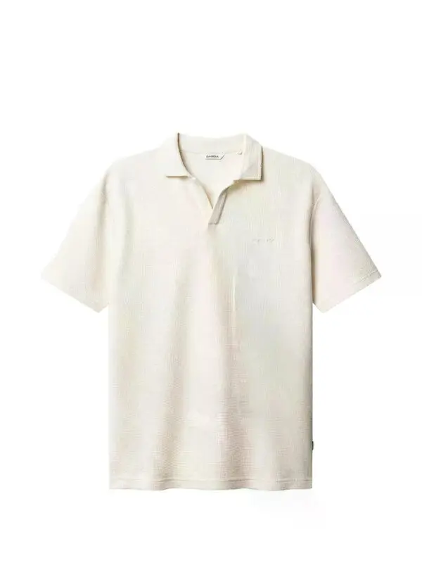 GABBA Gablio Waffle-knit Embroidered-logo Polo Shirt