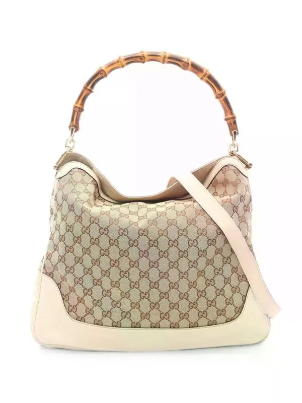 Gucci Diana Bamboo Gg Monogram Shoulder Bag