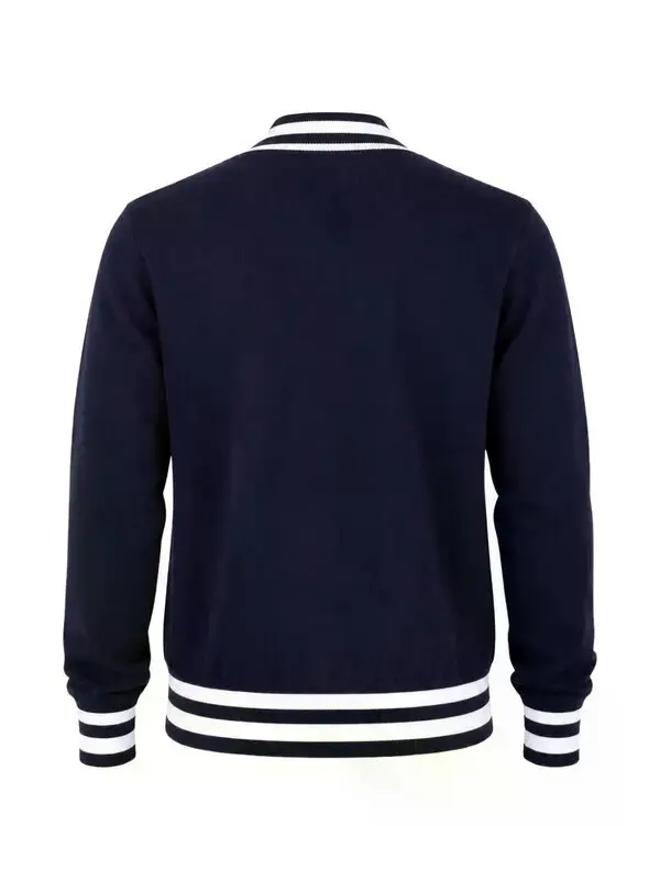 Alpha Studio Striped-trim Button-up Cardigan