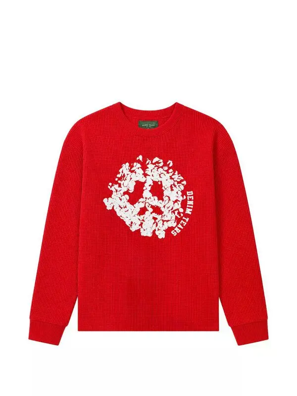 DENIM TEARS Peace Wreath Graphic-print Thermal T-shirt
