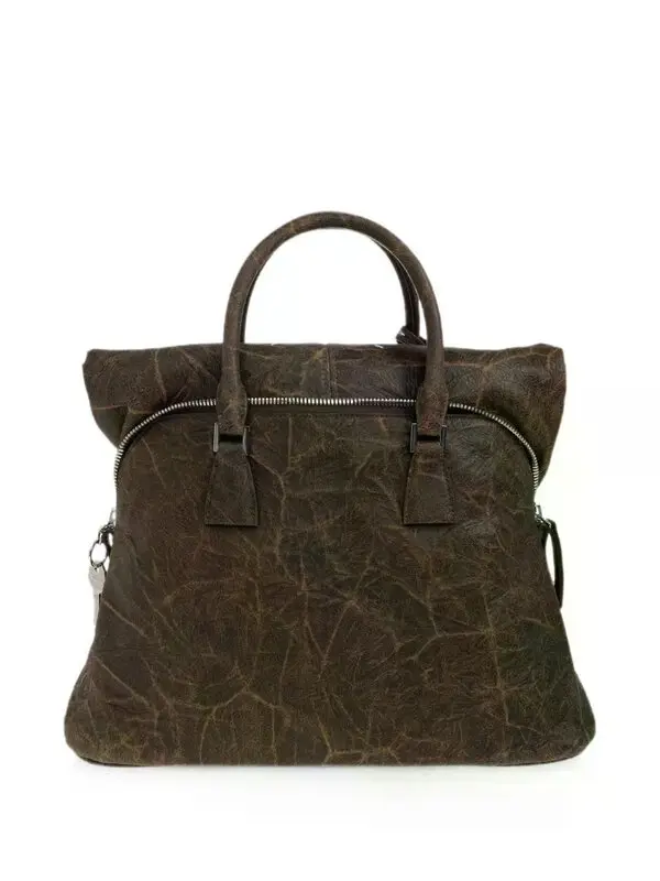 MAISON MARGIELA Medium 5ac Leather Tote Bag - Brown